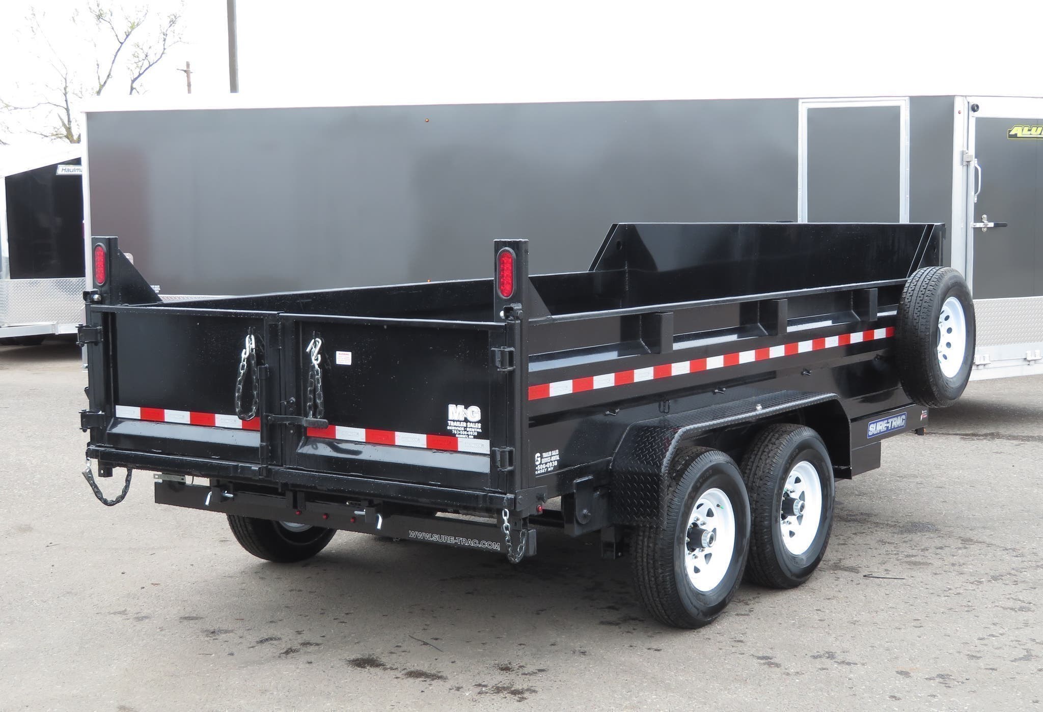 Dump (Heavy Duty) - 2020 Sure-Trac 14' Dump Trailer - Black | TrailersUSA