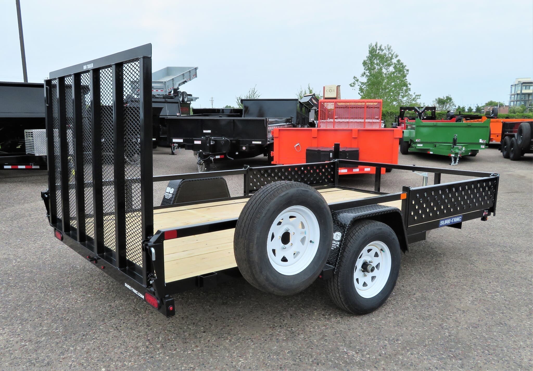 ATV 2020 Sure Trac 7X12 Tube Top ATV Utility Trailer Black ATV 2020 Sure Trac 7X12 Tube Top ATV Utility Trailer Black